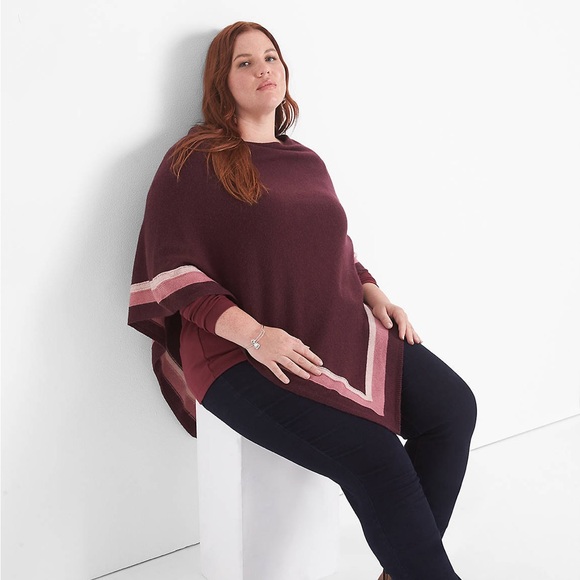 Lane Bryant | Sweaters | Lane Bryant Triangle Colorblock Poncho | Poshmark
